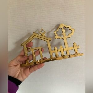Vintage | Accents | Vtg Brass House With Tree Key Hooks | Poshmark